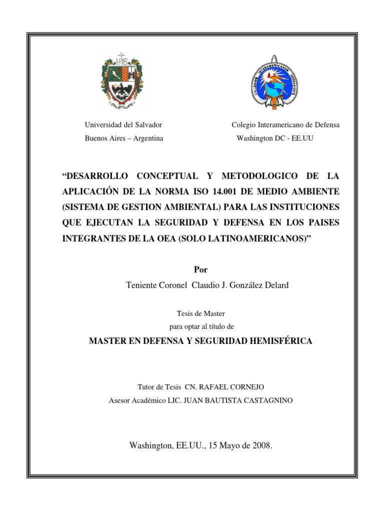 Aplicacion ISO 14001-2004 | PDF | Entorno natural | Business