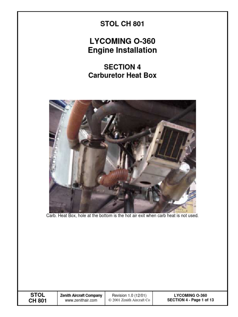 Lyc 0360 Carb Heat Box 4 | PDF | Rivet | Screw