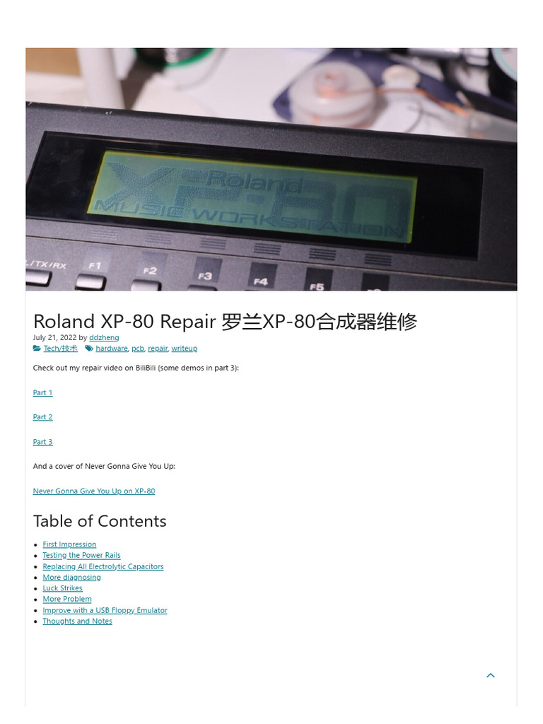 Roland XP-80 Repair XP-80 – The Salted Fish | PDF | Printed Circuit ...