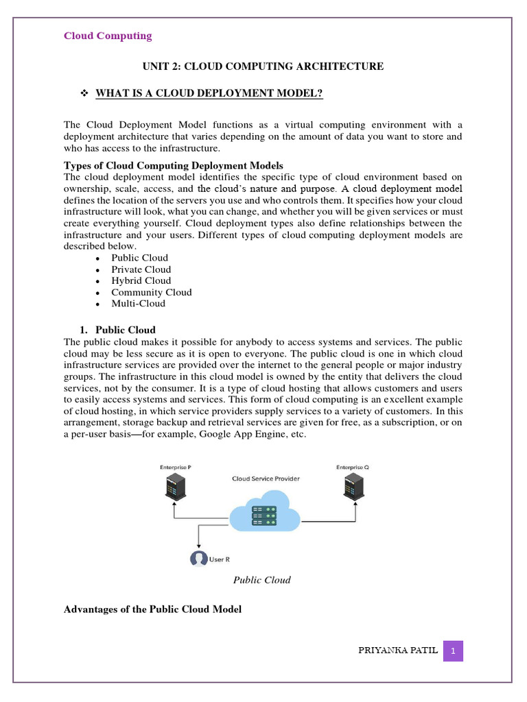 UNIT 2 Cloud Computing Architecture | PDF | Cloud Computing | Software As A Service