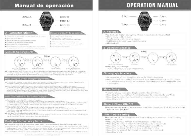 Sanda Manual de Operación | PDF