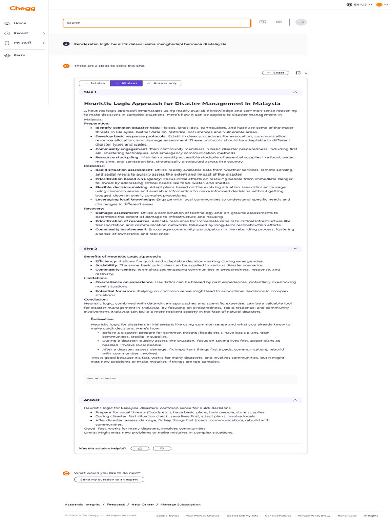 Pendekatan Logik Heuristik Dalam Usaha Menghadapi... | PDF | Emergency ...