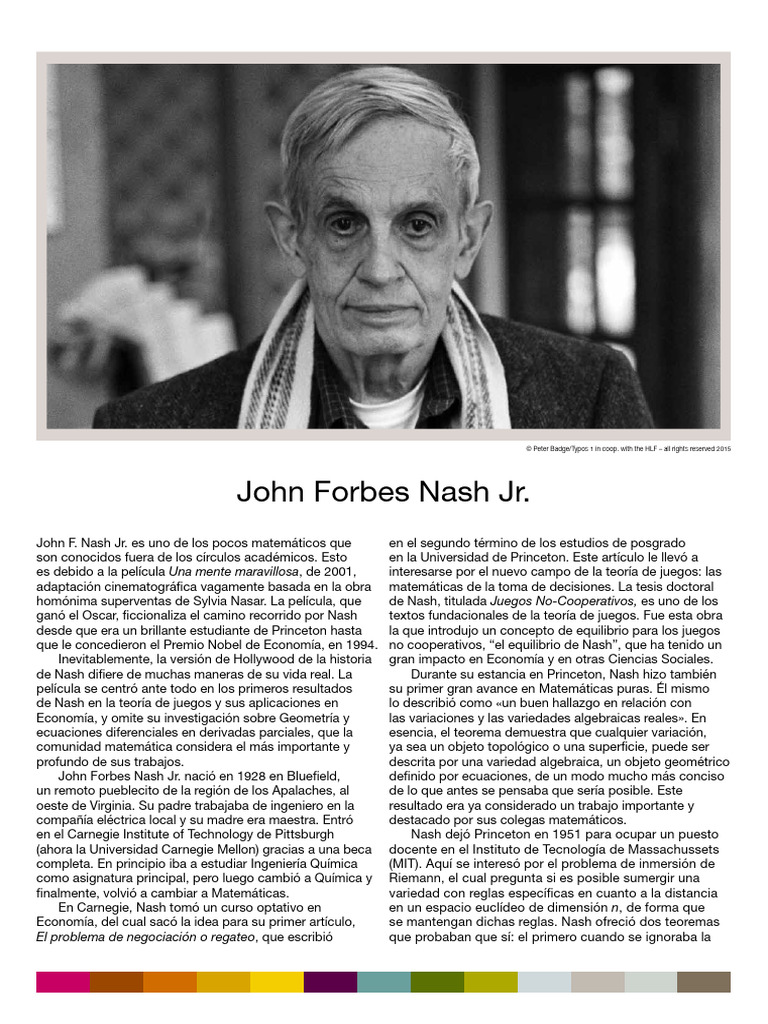 John Forbes Nash | PDF | Matemáticas | Ecuaciones