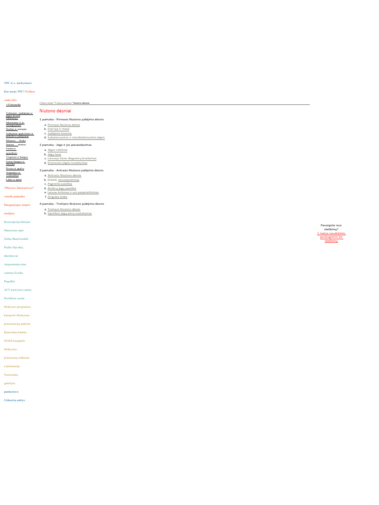 Newton's Laws of Motion Tutorial LT | PDF