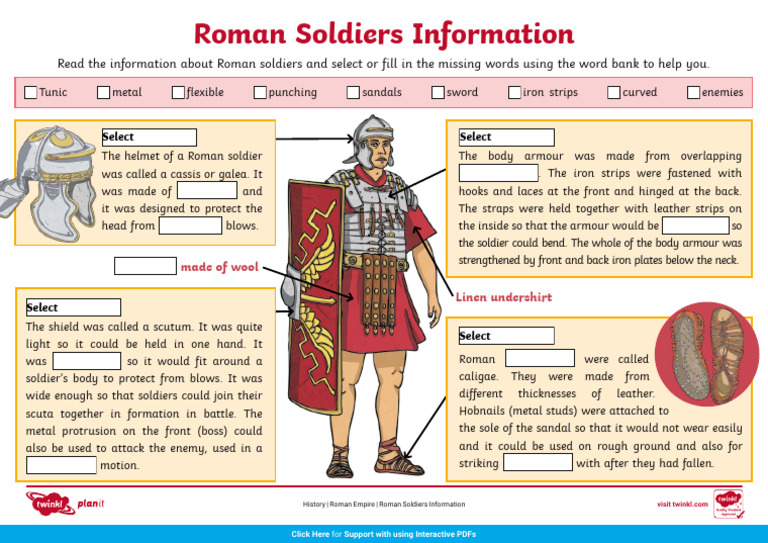 Interactive PDF Roman Soldiers Information - Ver - 1 | PDF | Shield ...