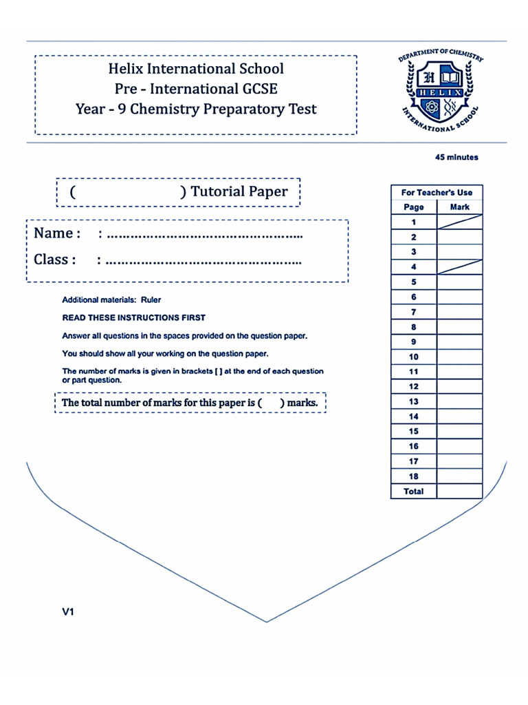 Year 9 Tuto 1 (Q No.2) | PDF