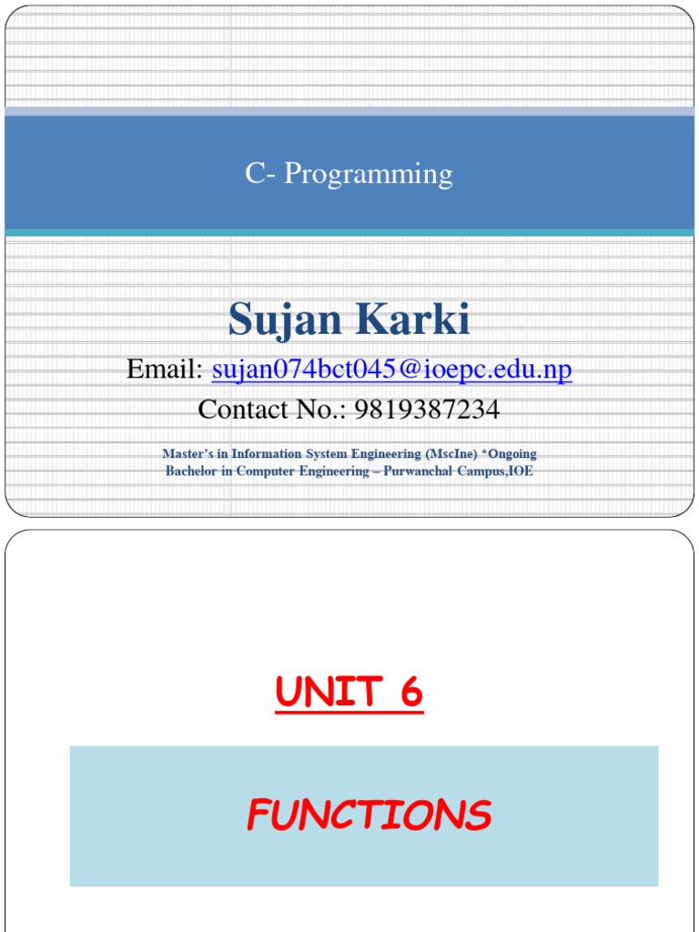 Ch 6 Functions Pdf Parameter Computer Programming Variable Computer Science
