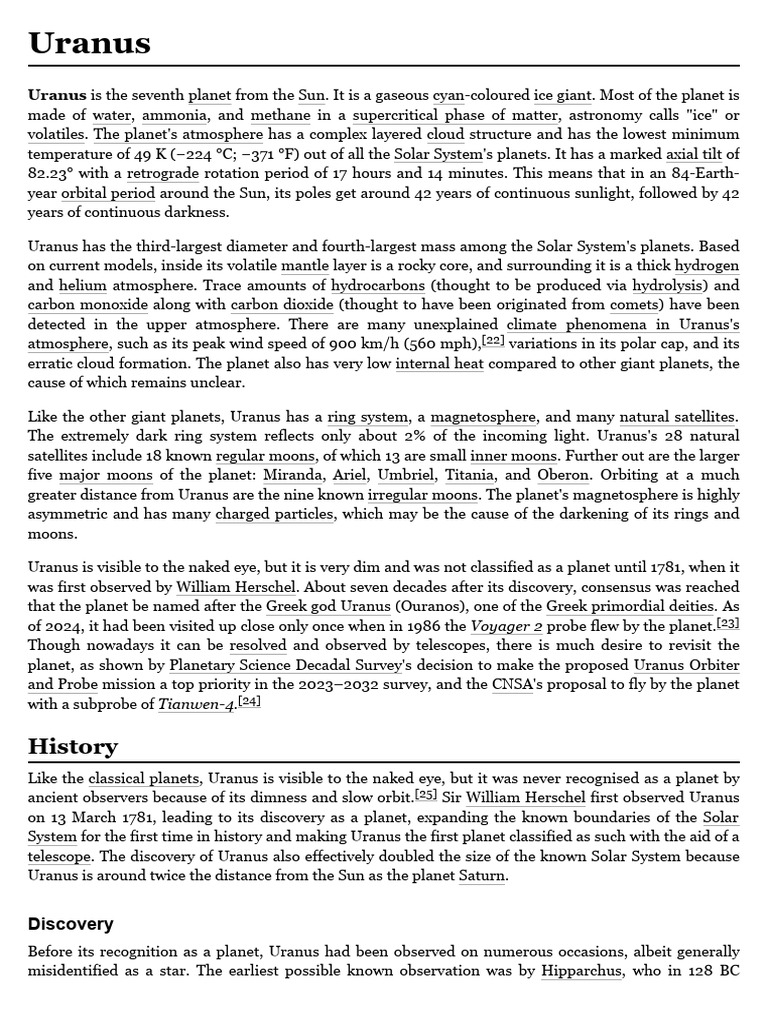 Uranus | PDF | Uranus | Atmosphere