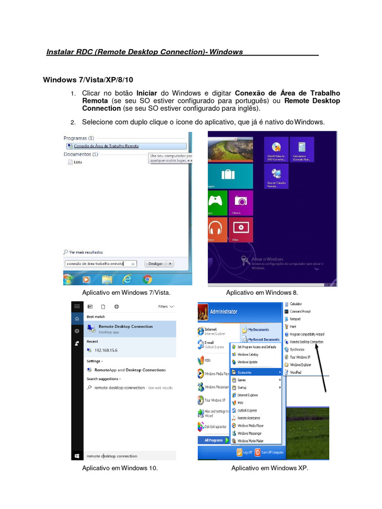 Instalar Remote Desktop Connection (RDC) - Windows | PDF | Microsoft ...