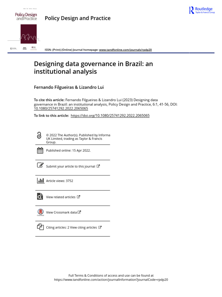 Designing Data Governance in Brazil An Institutional Analysis | PDF ... Designing Data Governance in Brazil An Institutional Analysis | PDF ...