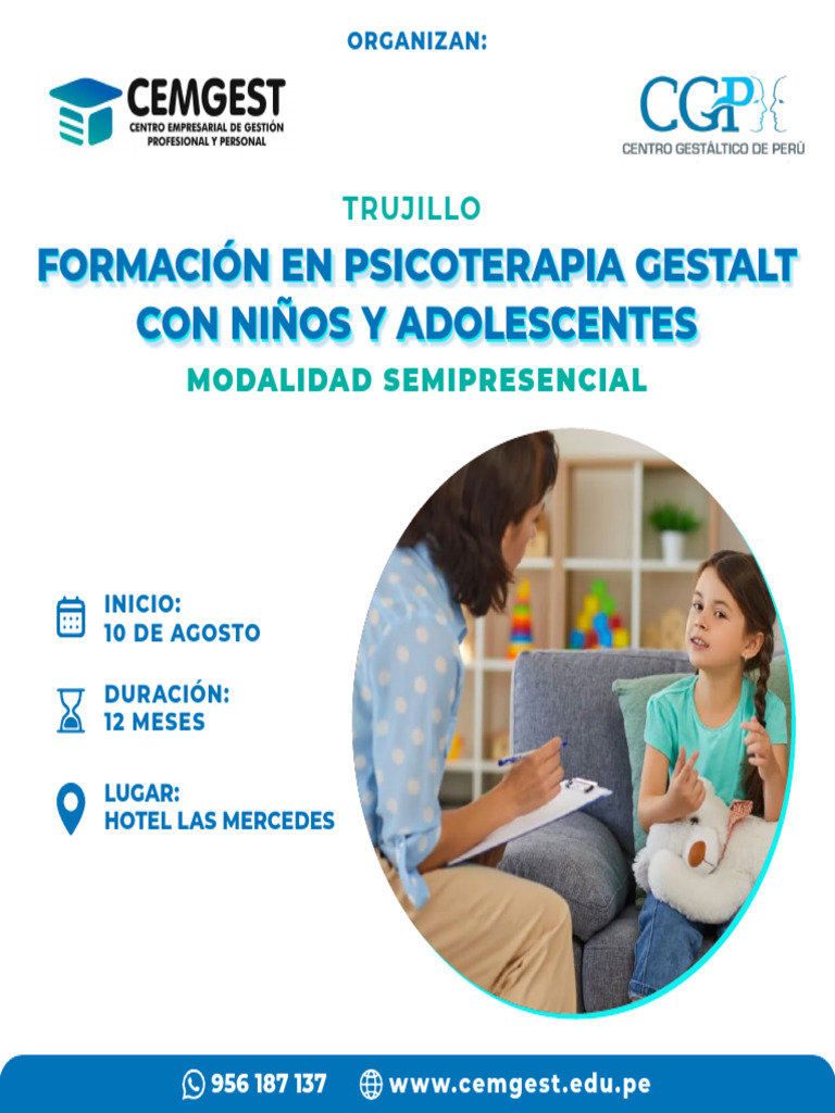 Formación en Terapia Gestalt Brochure | PDF | Psicoterapia | Terapia Gestalt