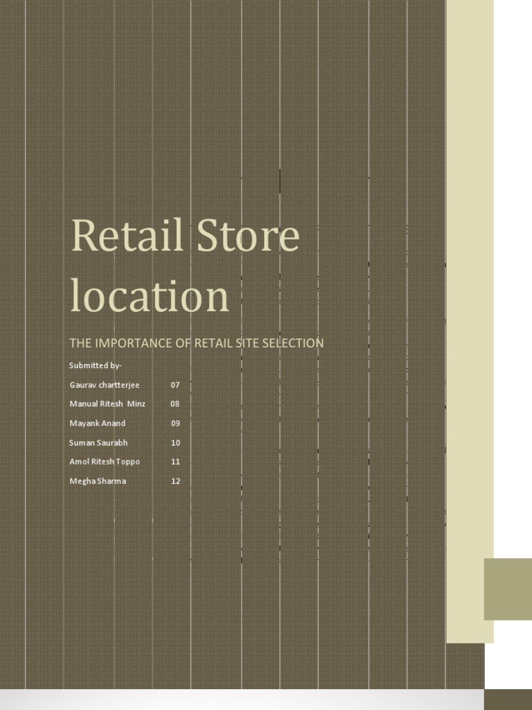 Retail Store Location | PDF | Retail | Regression Analysis