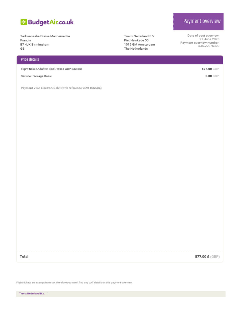 BUK-29276390 PaymentOverview | PDF