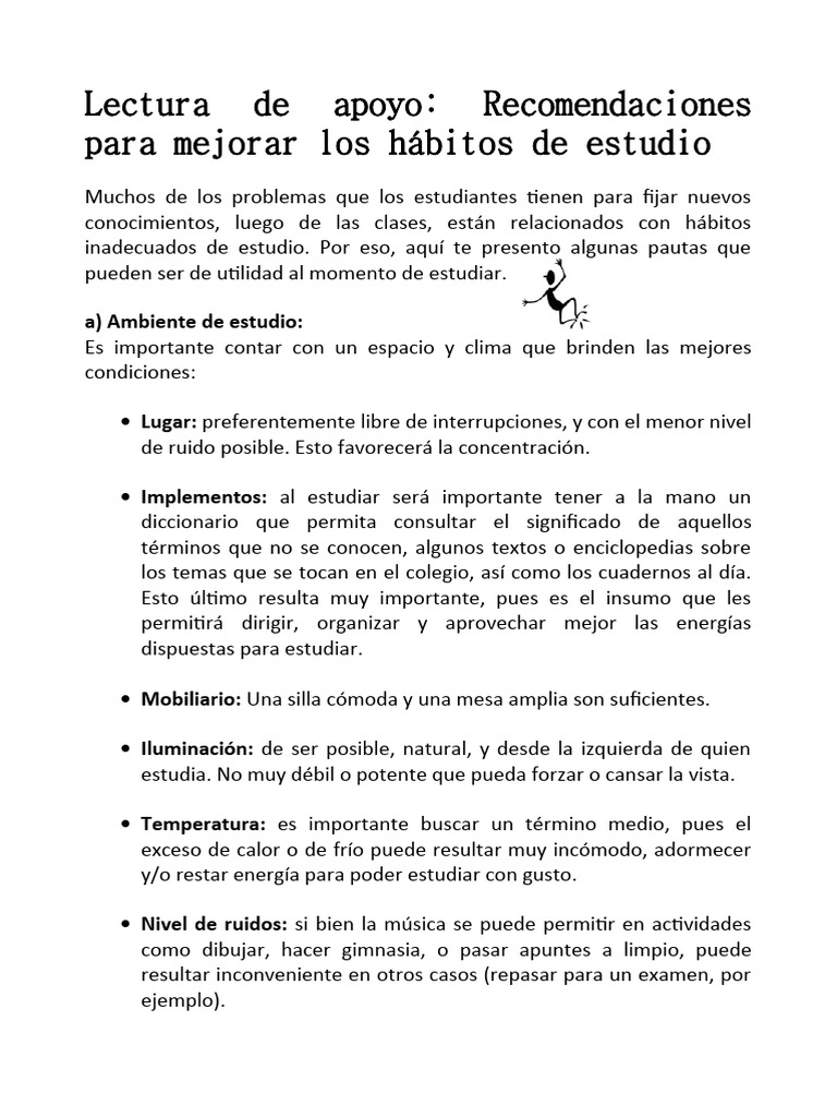Lectura Habitos de Estudio | PDF | Relaciones personales, crianza y ...