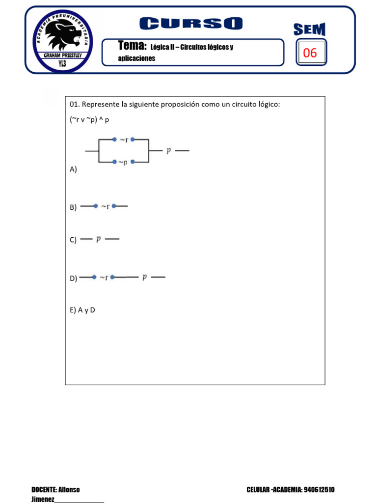 Logica Matematica - Practica 6 - Preguntas (Corregido) | PDF ...