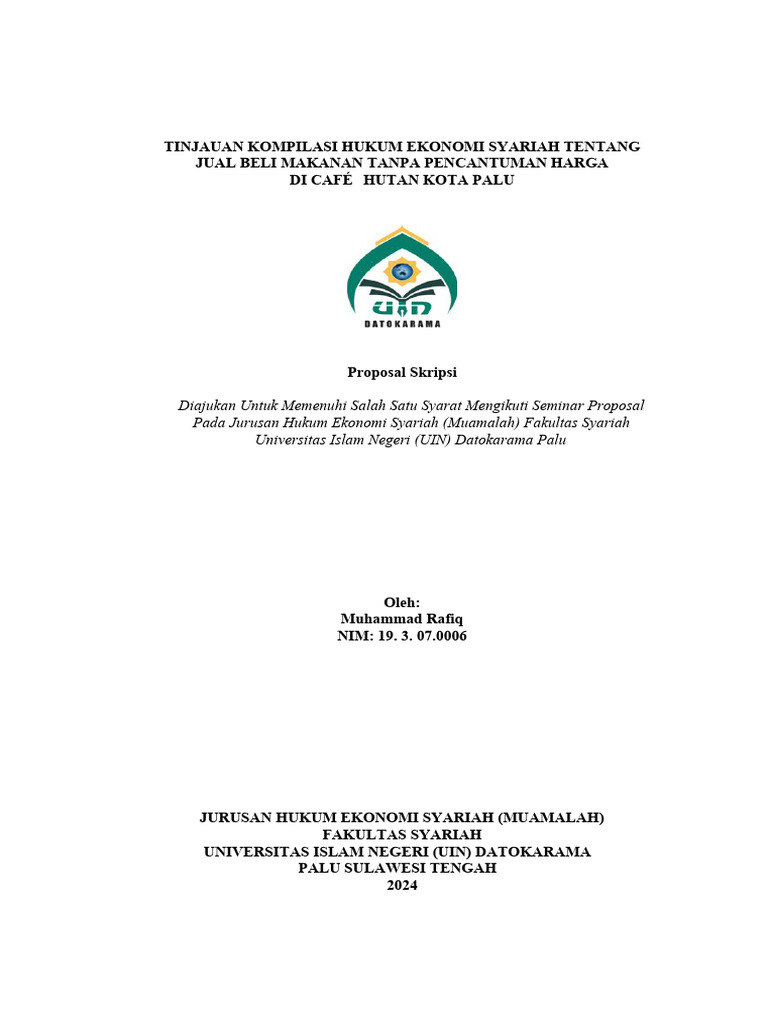 Revisi Proposal Rafiq | PDF