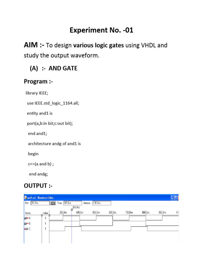 VHDL Complete File | PDF | Vhdl | Computer Programming VHDL Complete File | PDF | Vhdl | Computer Programming