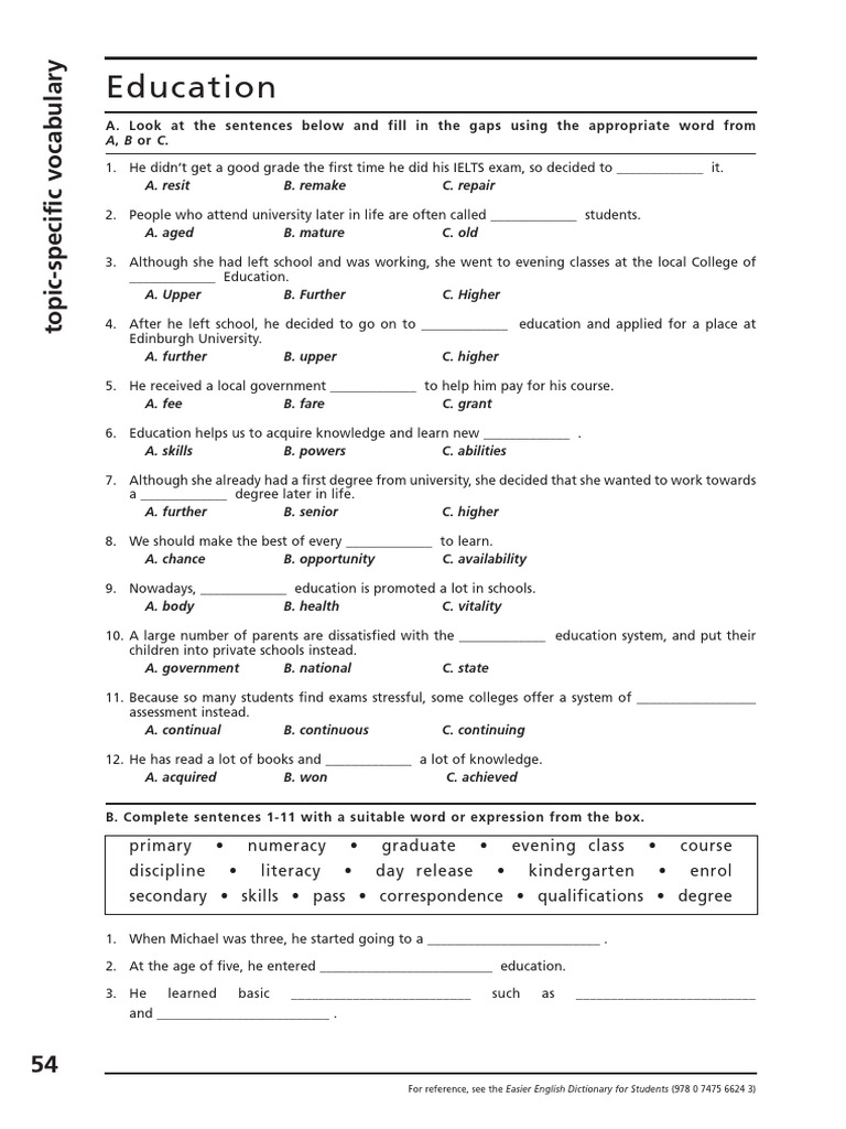 C1 - Lesson 16 - Topic 2 - Vocabulary | PDF | Vocabulary | Schools