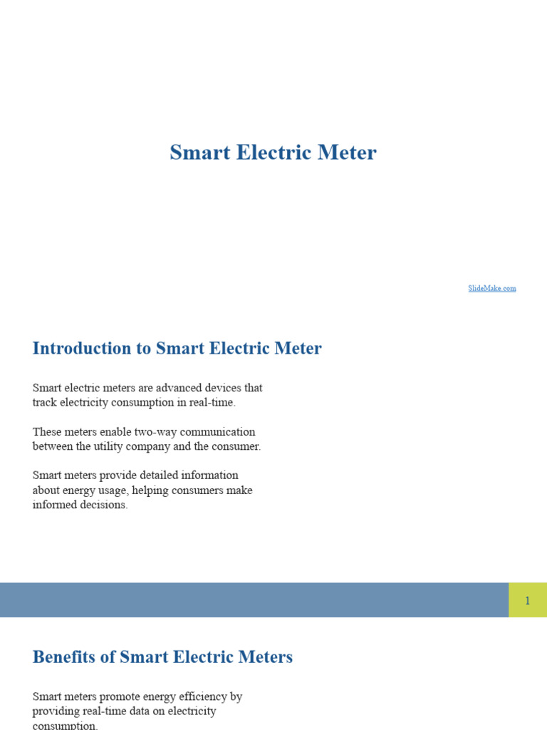 Smart Electric Meter | PDF | Energy Conservation | Efficient Energy Use