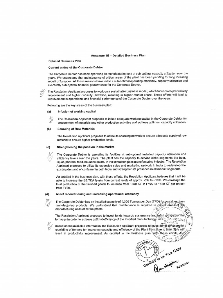AGI Greenpac Business Plan in CCI PDF | PDF | Credit | Finance & Money ...