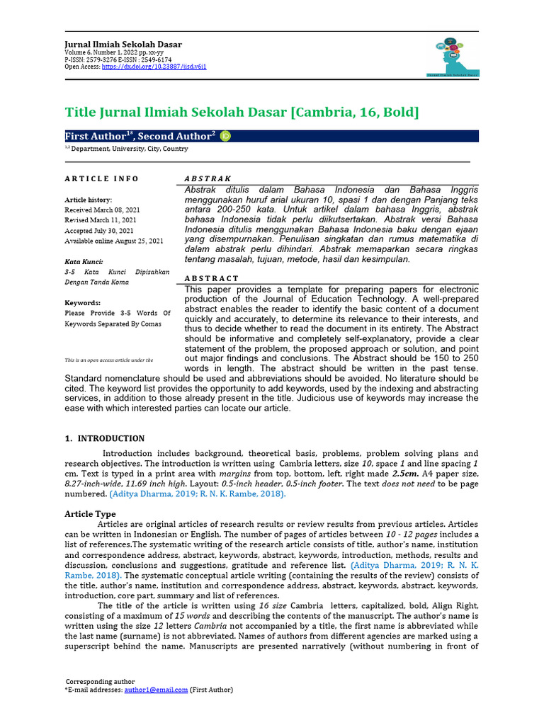 Template Jisd (Iinggris) | PDF | Theory