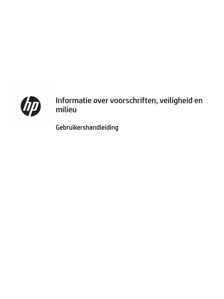 Informatie Over Voorschriften, Veiligheid en Milieu ...