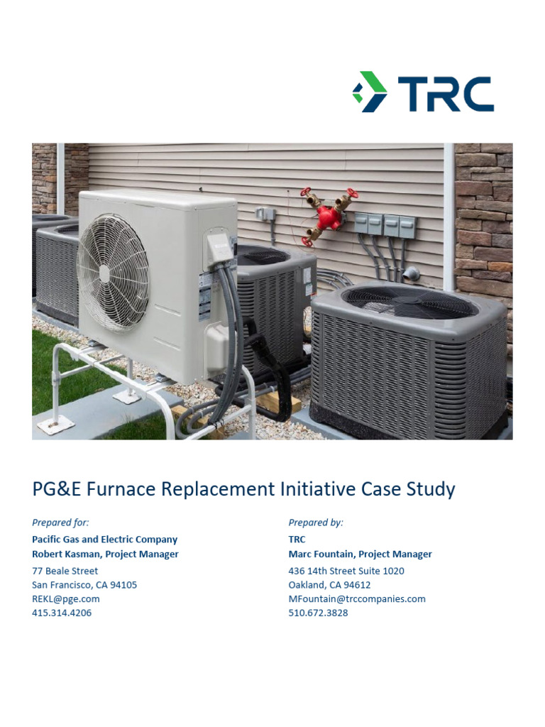 PGE Furnace Replacement Initiative Case Study - Report - 09152022 | PDF | Heat Pump | Air ...