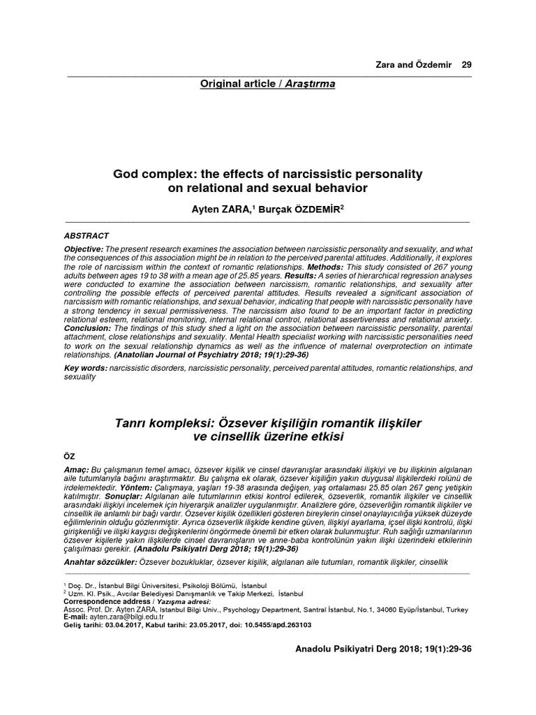 Narcissism S Impact On Relationships And Sex Pdf Narcissism