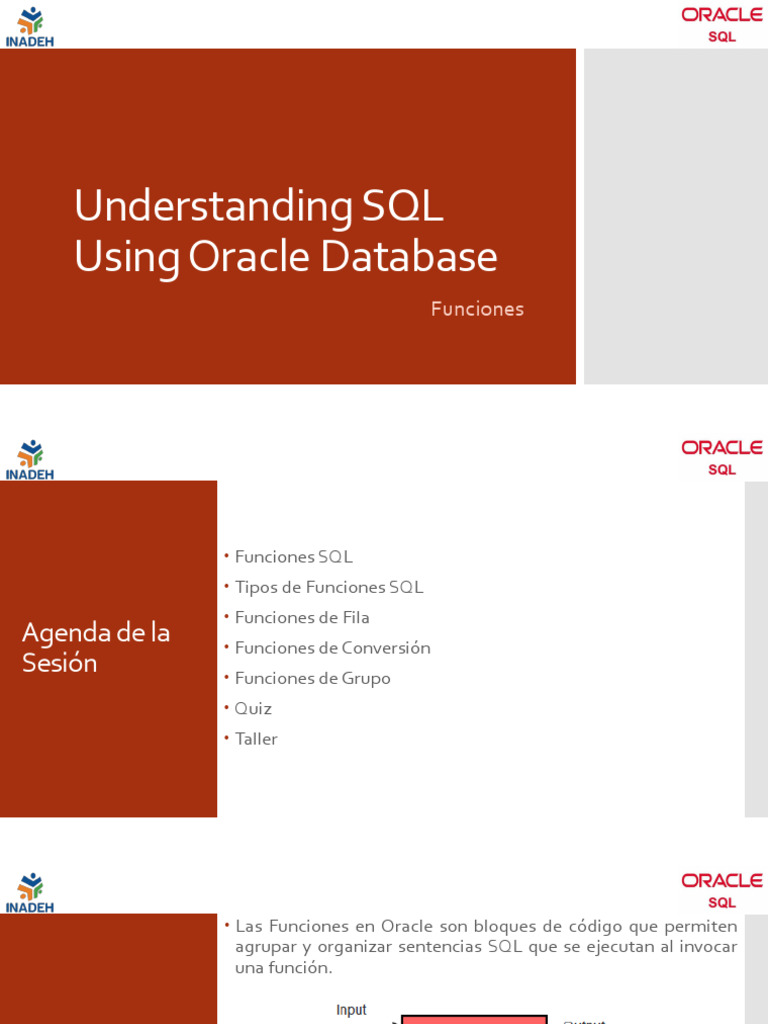 Undertanding SQL Oracle - 3 Funciones | PDF | SQL | Programación de computadoras