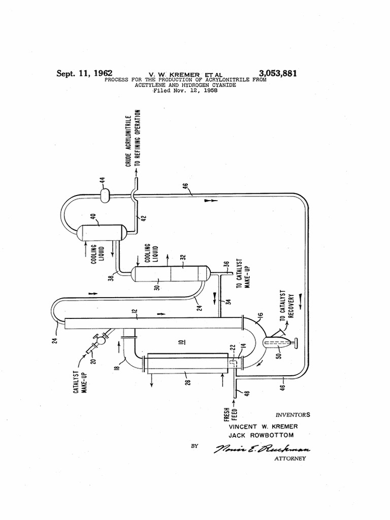 Efficient Acrylonitrile Production Process | PDF | Chemical Reactor ...