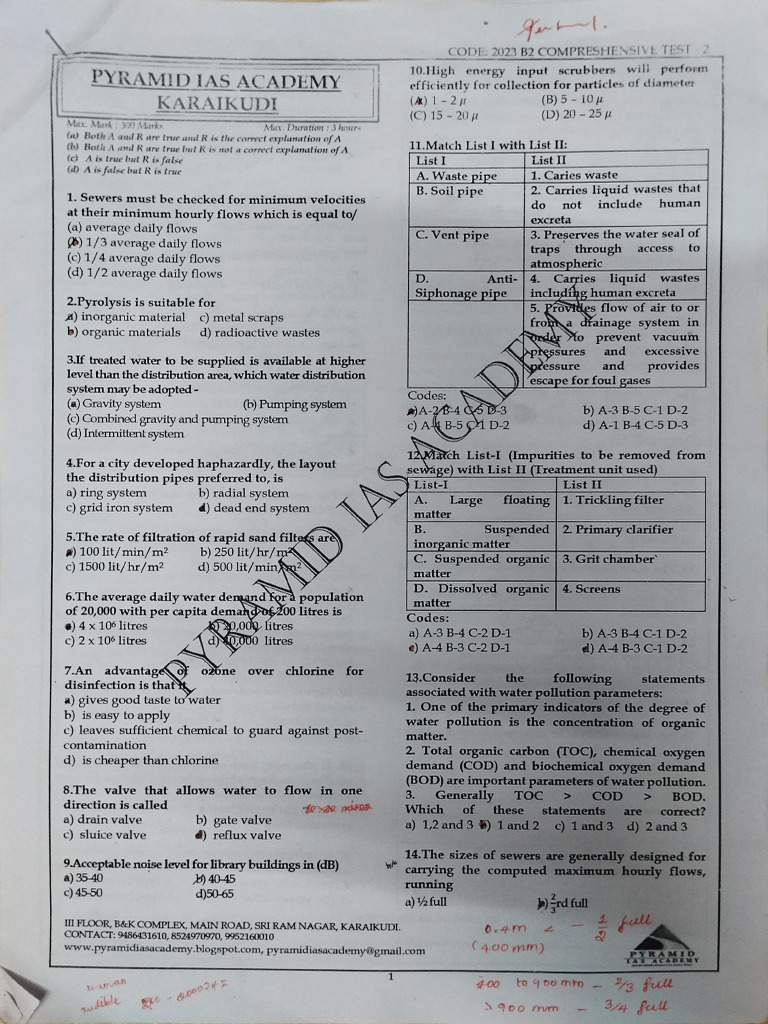 CT 2 Question Paper | PDF