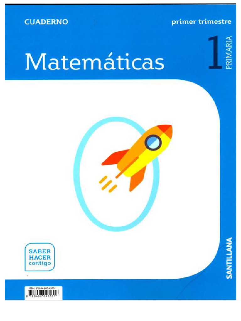 1º PRIMARIA - MATEMÁTICAS - Cuaderno Primer Trimestre Ed Santillana ...