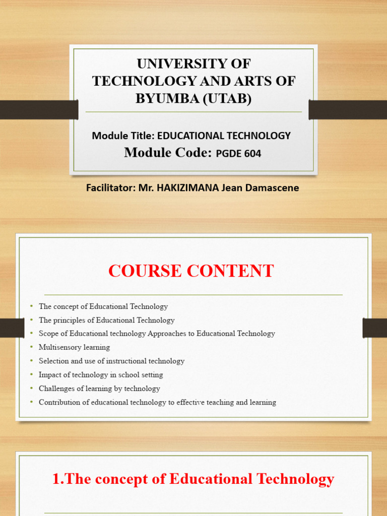 Damas Educational Technology Powerpoint | PDF | Educational Technology | Learning