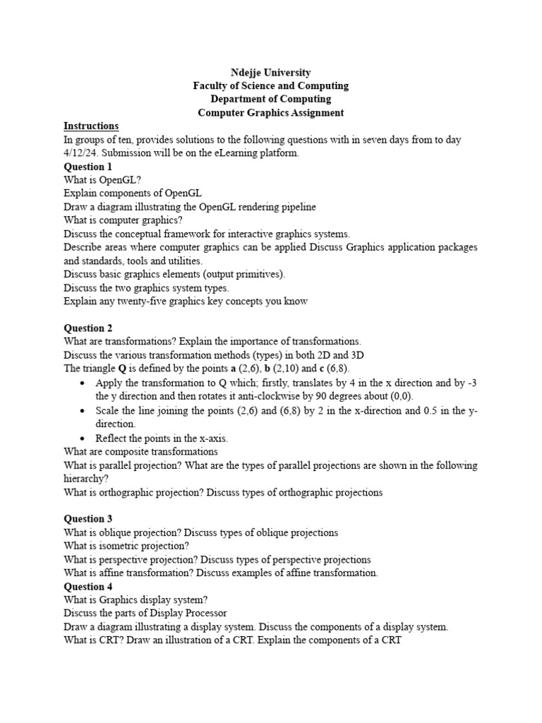 Assignment Pdf Computer Graphics Image Scanner