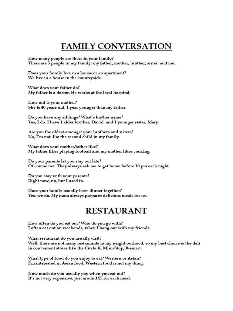 CONVERSATIONS | PDF | Traffic | Bedroom