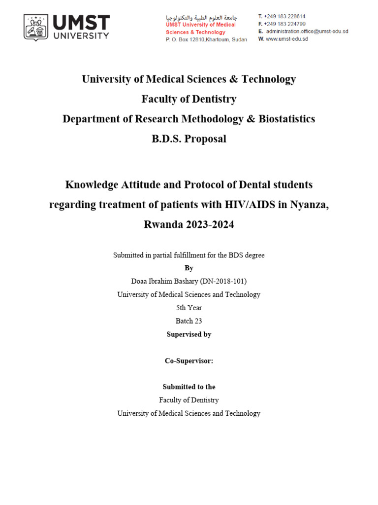 proposal final | PDF | Hiv/Aids | Social Stigma