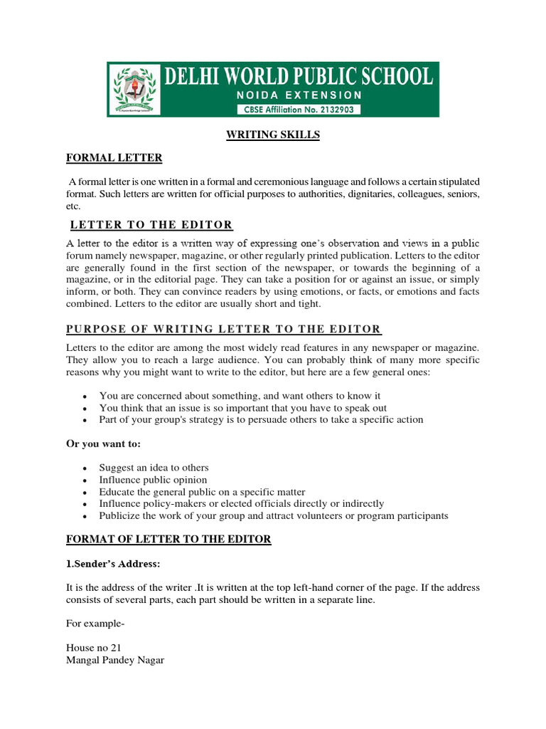 Letter To The Editor | Download Free PDF | Letter To The Editor ...