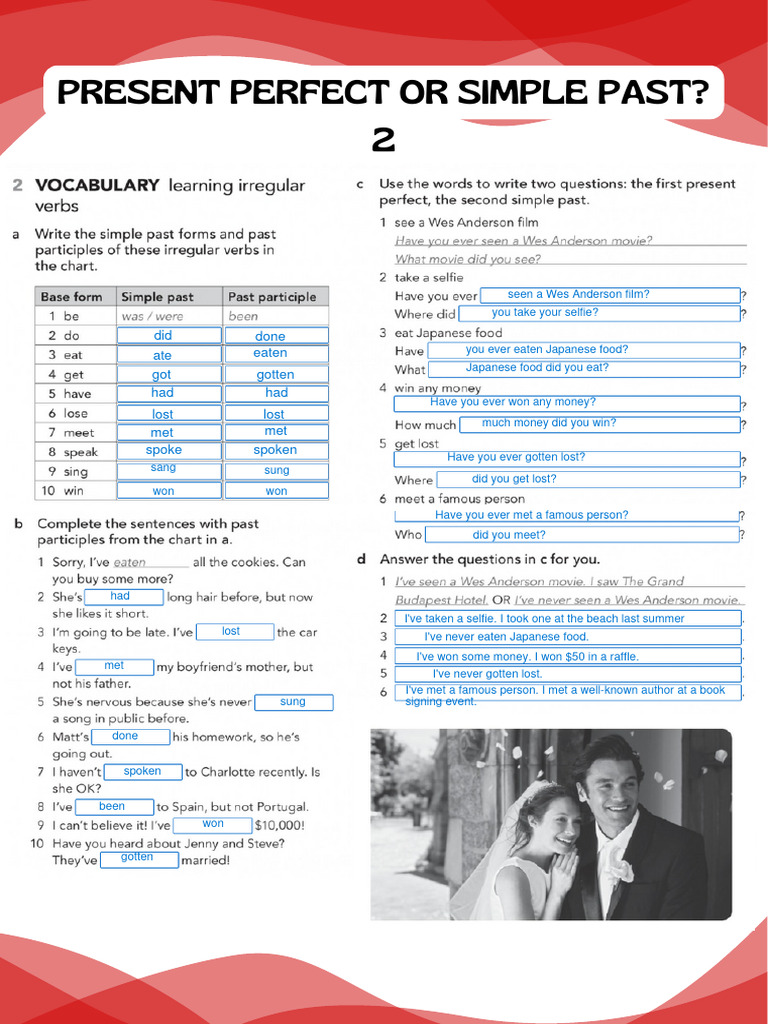 Present Perfect or Simple Past 2 | PDF