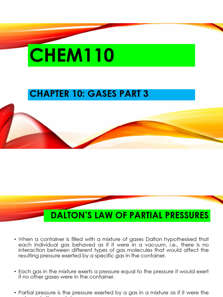 Chapter 10 Gases Part 3 Updated | PDF | Gases | Mole (Unit)