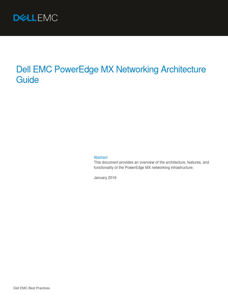 Common Dell Emc Poweredge MX Networking Architecture Guide 1.1 | PDF ...