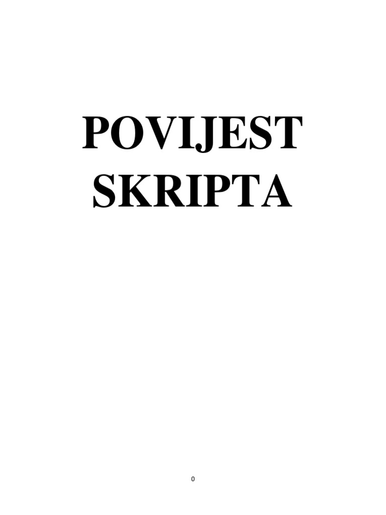 Povijest - Skripta 1 | PDF