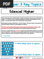 Edexcel GCSE Paper 2 Revision Topics | PDF | Area | Trigonometry