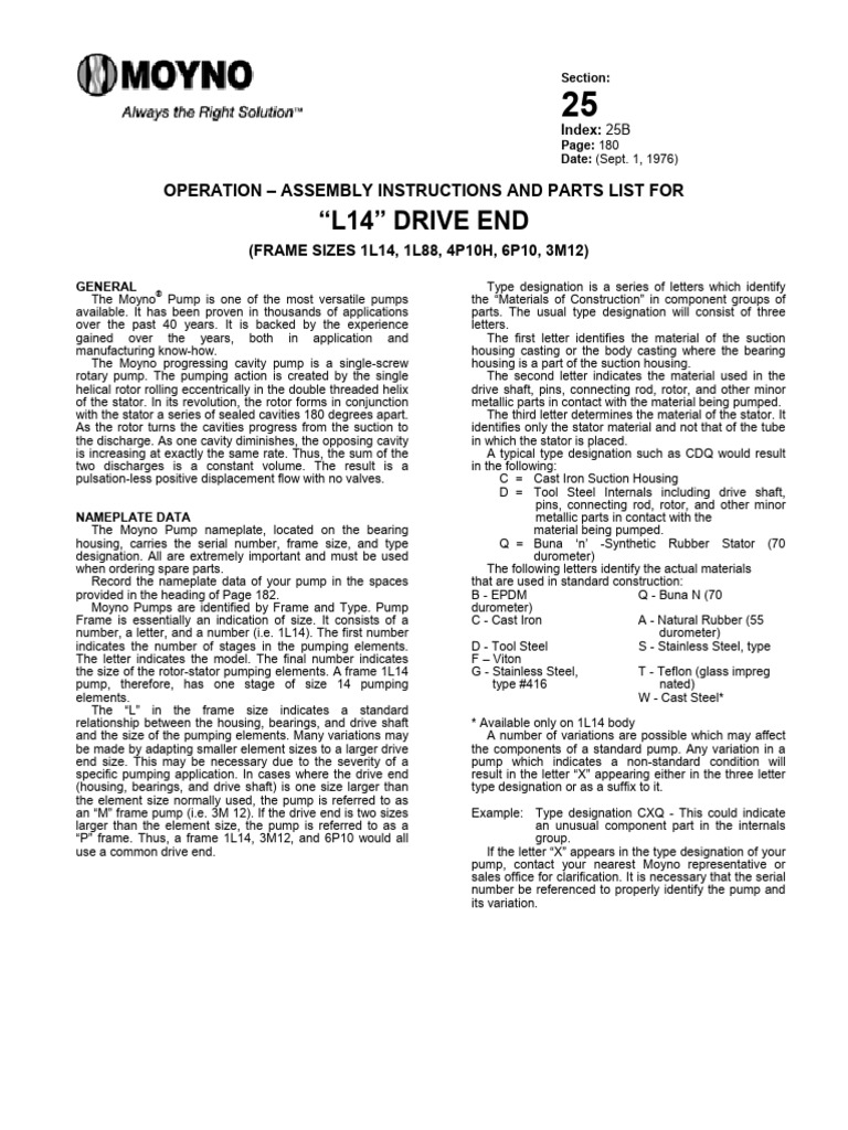 L14 Drive End | PDF | Pump | Bearing (Mechanical)