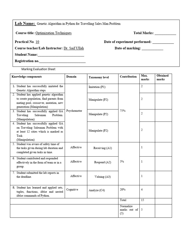 Ot Lab 10 | PDF | Genetic Algorithm | Applied Mathematics