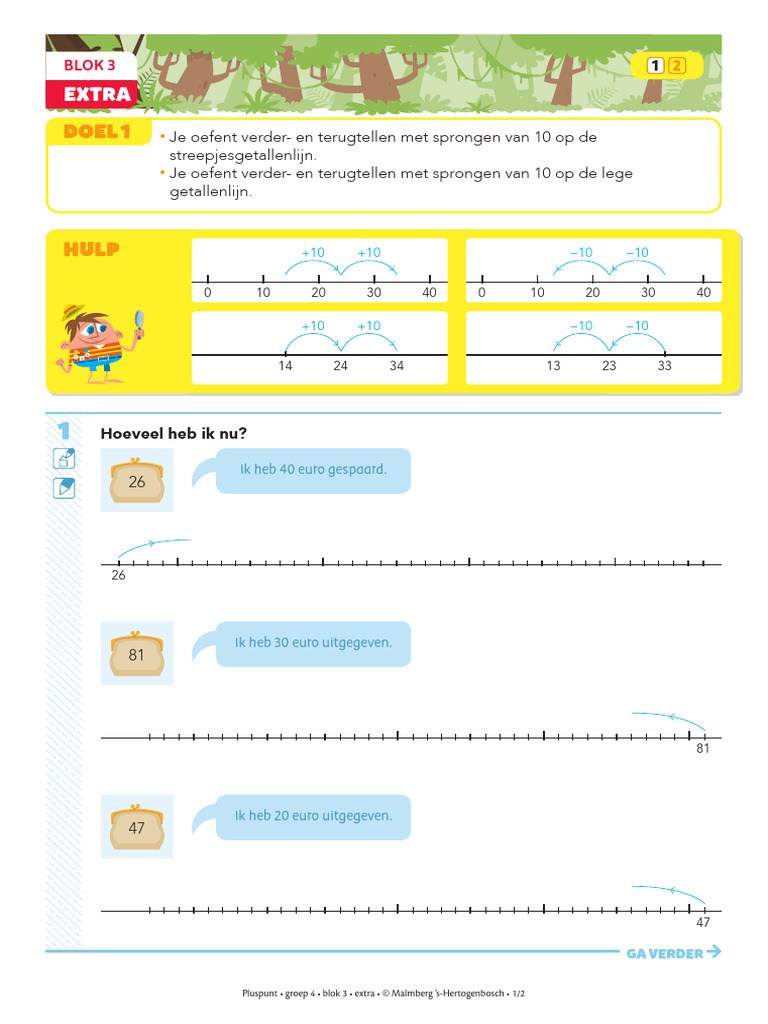 Pluspunt 4 - Groep 4 - Blok 3 - Extra Oefenstof | PDF
