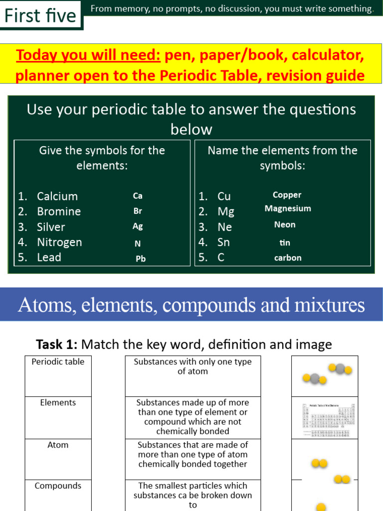 Y11 Atoms, Isotopes, Ar and MR | PDF | Chemical Elements | Chemical ...