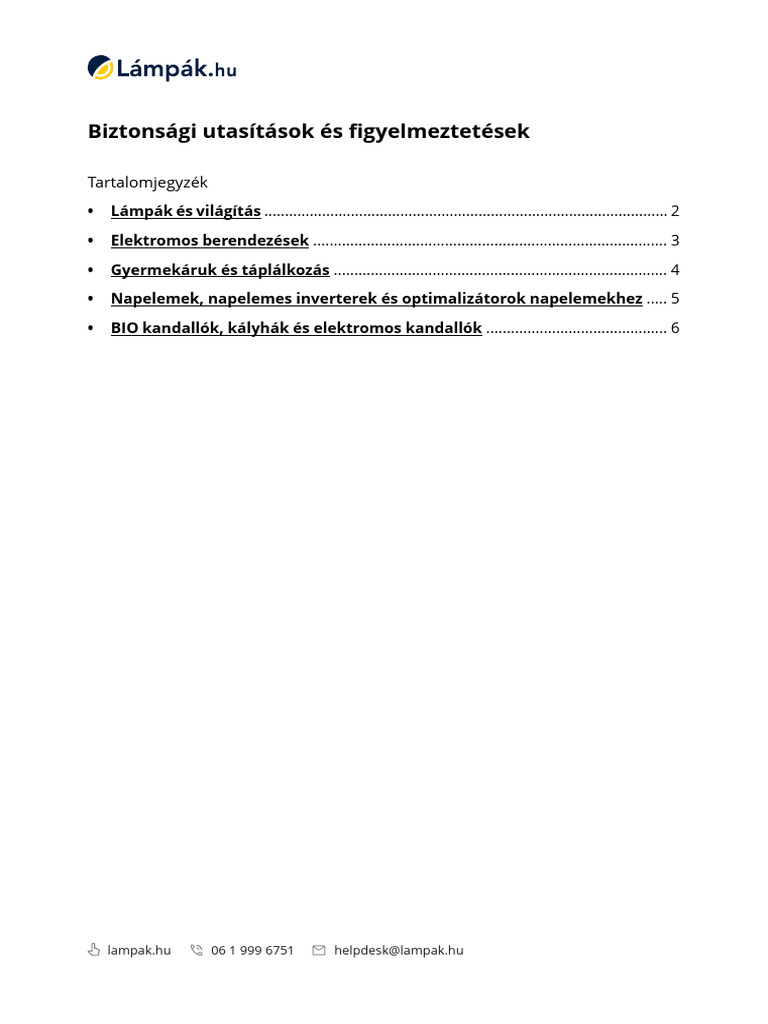 Bezpecnostni_pokyny_HU | PDF