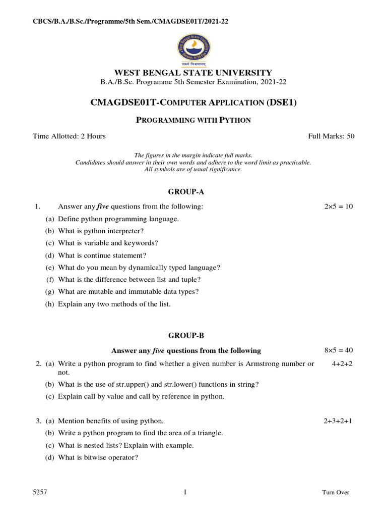 Comp App1 2021-22 Python | PDF | Python (Programming Language) | Software Development