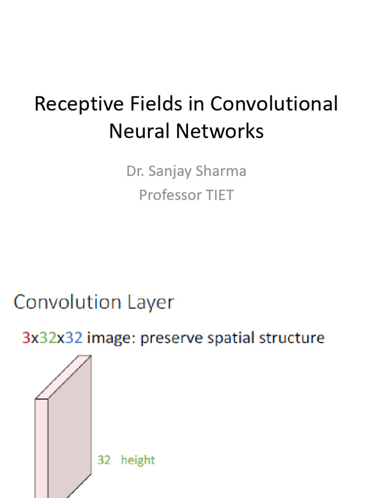 Receptive Fields in Convolutional Neural Networks | PDF | Computers | Technology & Engineering