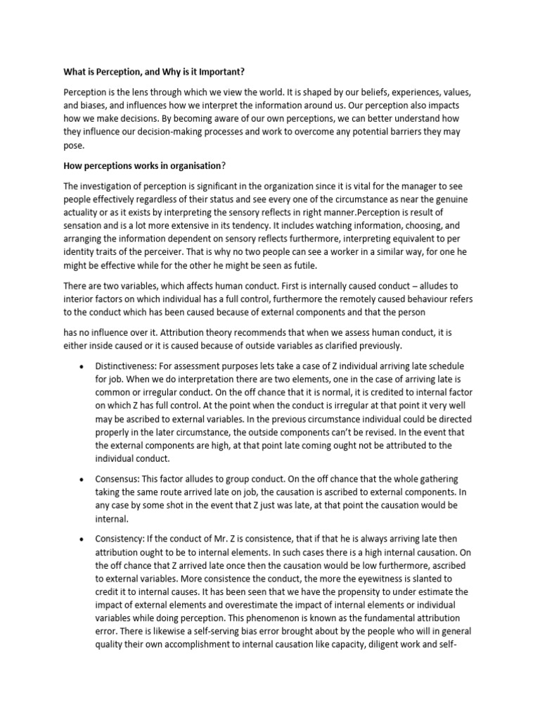 Perception and Decision Making | PDF | Decision Making | Perception